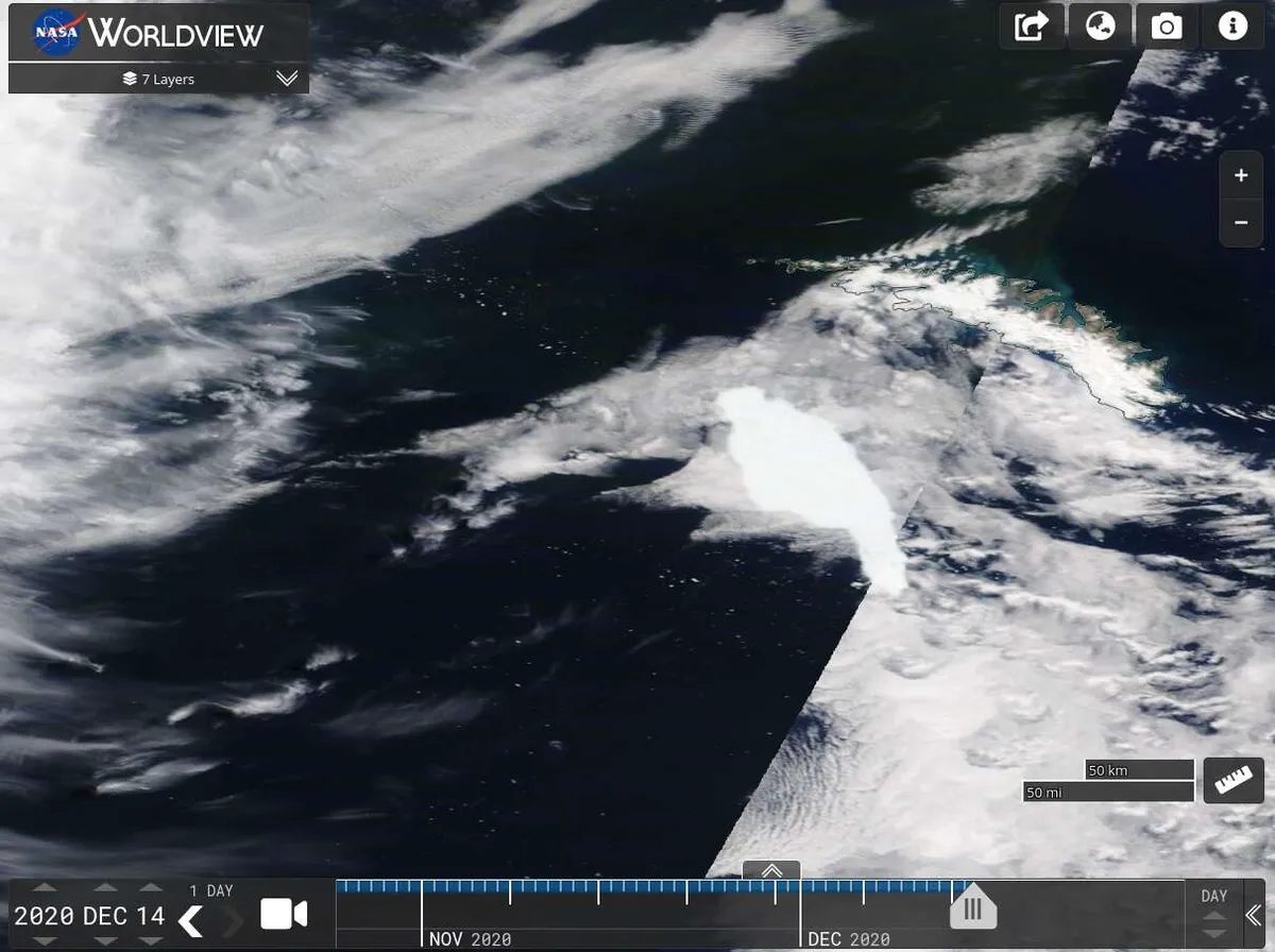Jäävuori A68A on pyörähtämässä ympäri, ei ehkä törmääkään ...