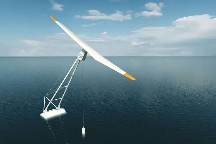 Uudenlainen 15 MW kelluva tuulivoimala toimii vain yhdellä 200 ...