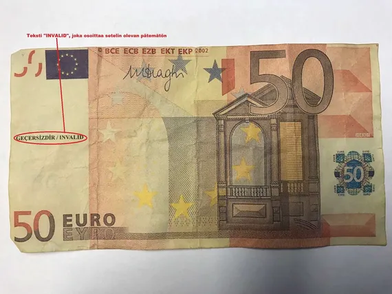 Suomesta löydettiin 345 väärennettyä seteliä – 50 euron seteleitä ...