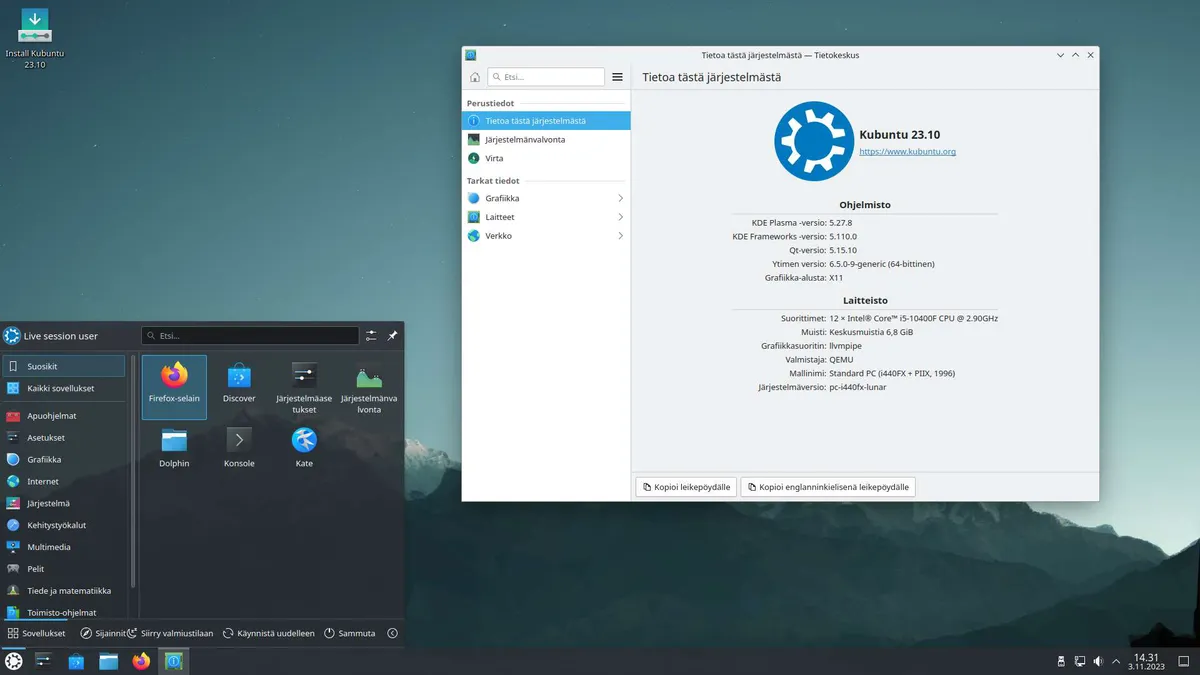 Kokeilussa Kubuntu 23.10: Erittäin hyvä käyttöjärjestelmä, vain yksi ...
