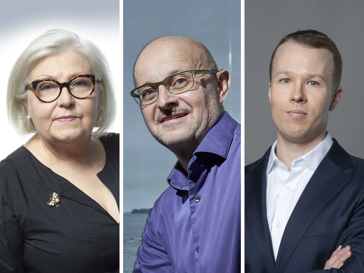 Kokeneet sijoittajat Olli Viitikko, Peter Friis ja Tuire Mickelsson ...