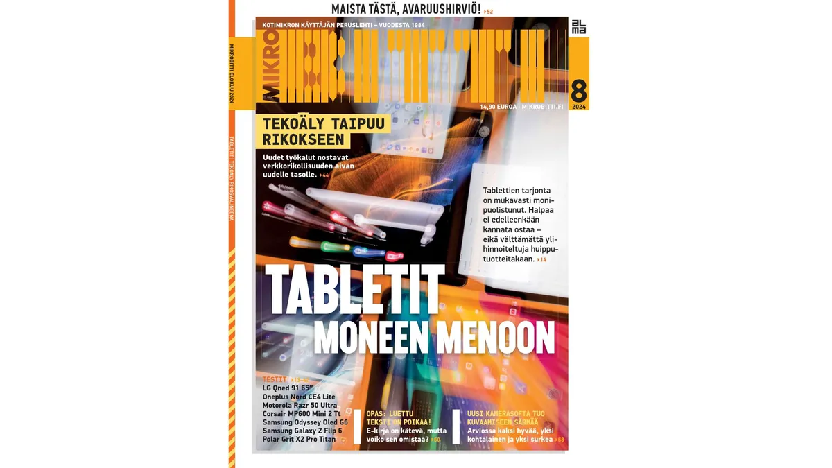 Mikrobitti 8/2024 luettavana: vertailussa tabletit & webkamerat ...
