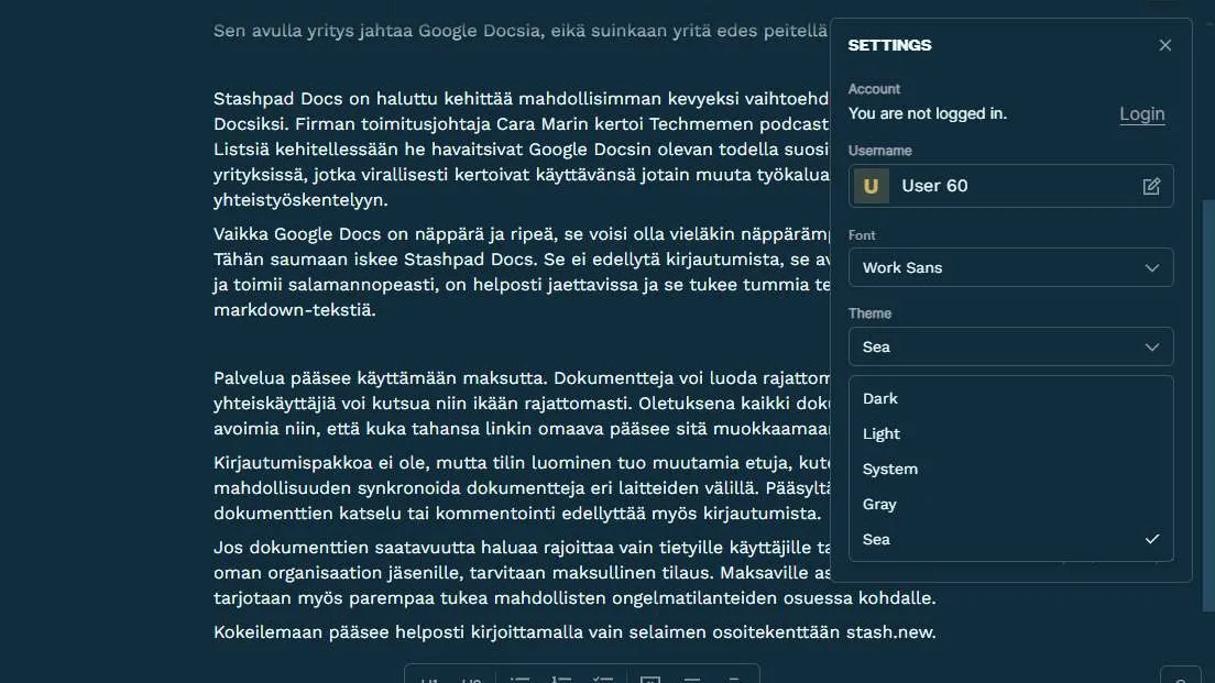Stashpad Docs on devaajan kevyempi Docs | Mikrobitti