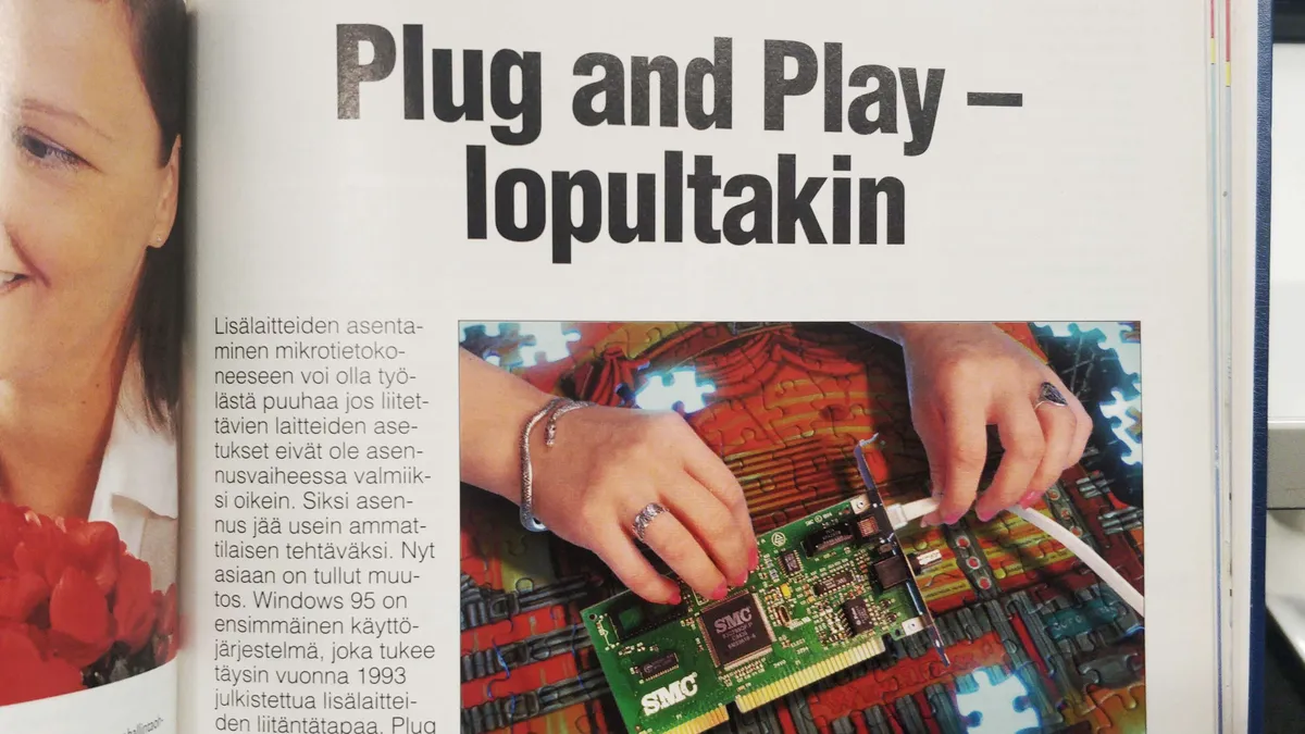 Testissä Windows 95:n Plug and Play | Tivi