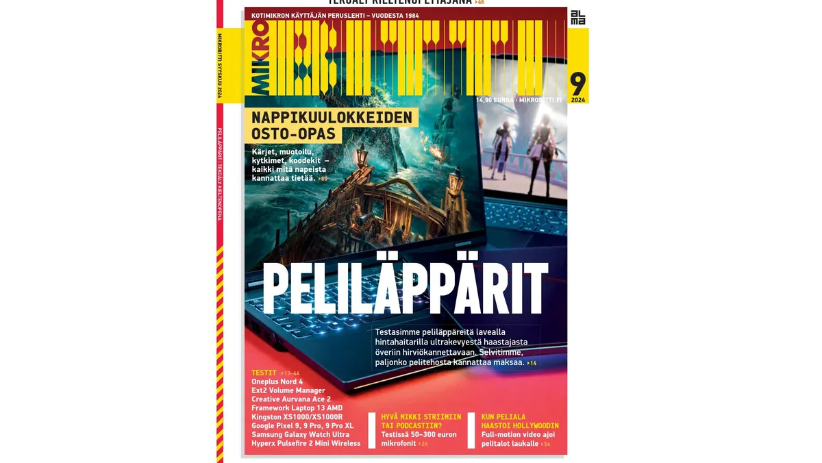Mikrobitti 9/2024 luettavana: vertailussa peliläppärit + opettele ...