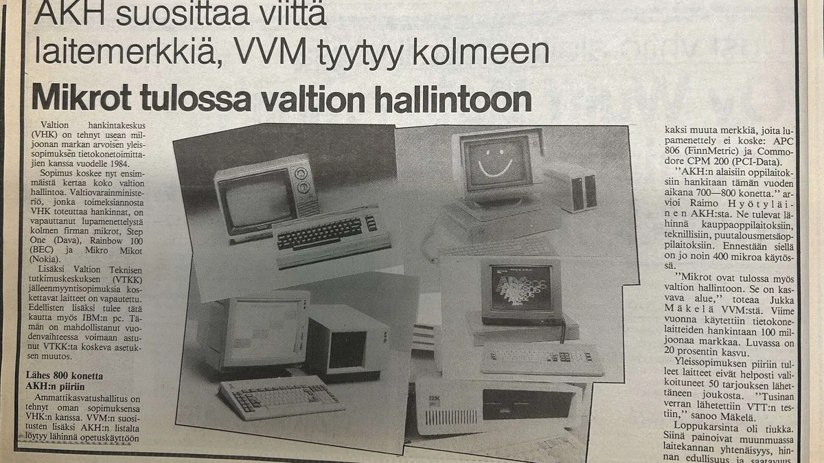 Tivi 40 vuotta sitten: Tietokoneet tulivat valtiolle – kolme ...